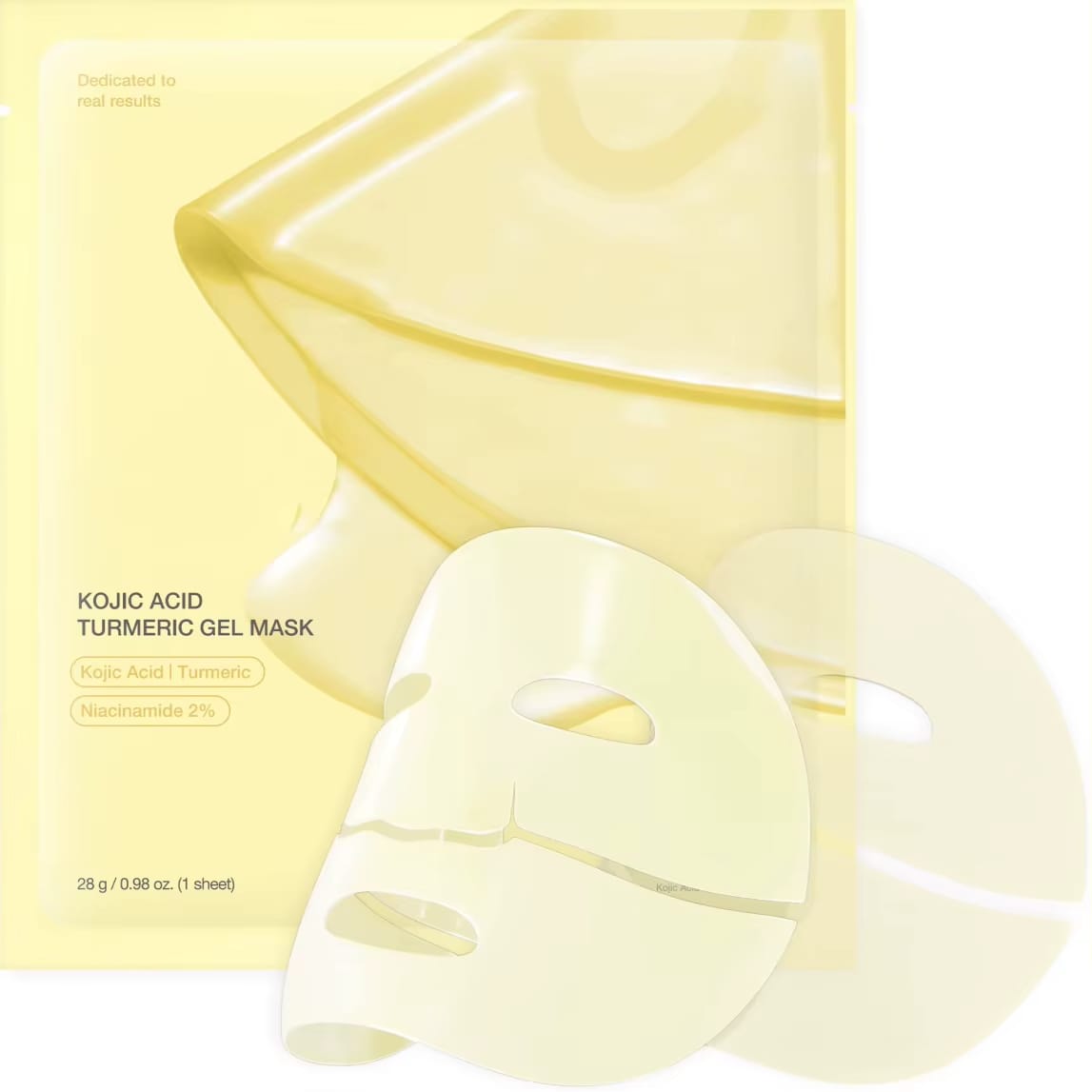 Kojic Acid + Turmeric Brightening Gel Mask – 4-Masks – DN Glow